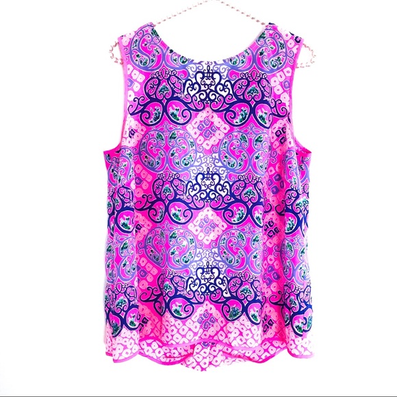 Lilly Pulitzer | Tops | Lilly Pulitzer Iona Shell Silk Print Blouse ...
